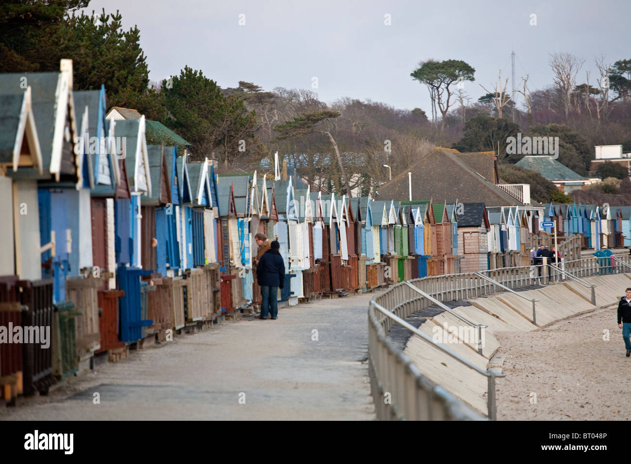 Mudeford beach huts Stock Photo - Alamy