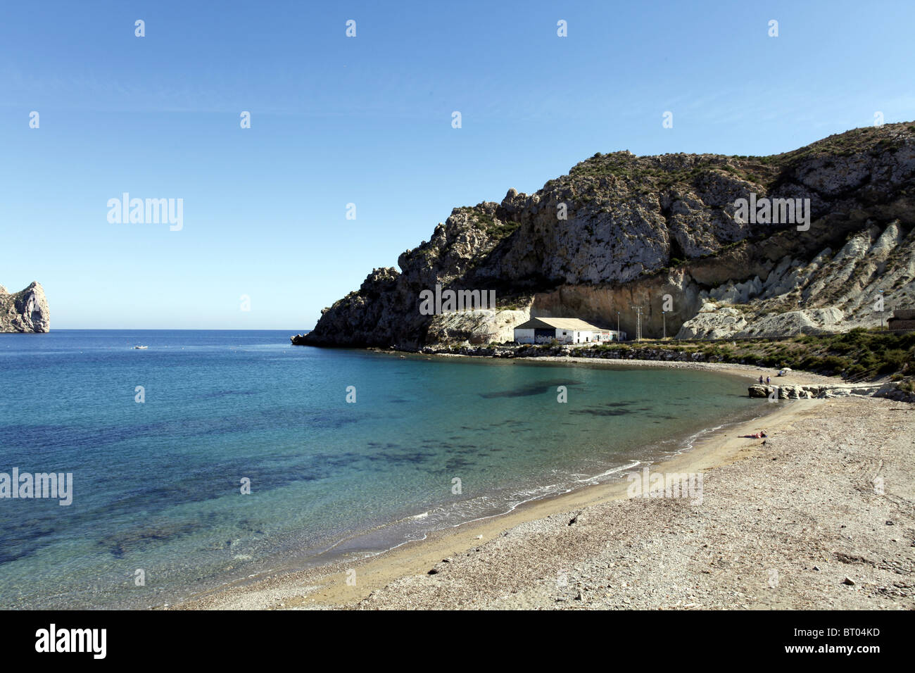 Beach scene in Spain. Aguilas Stock Photo - Alamy