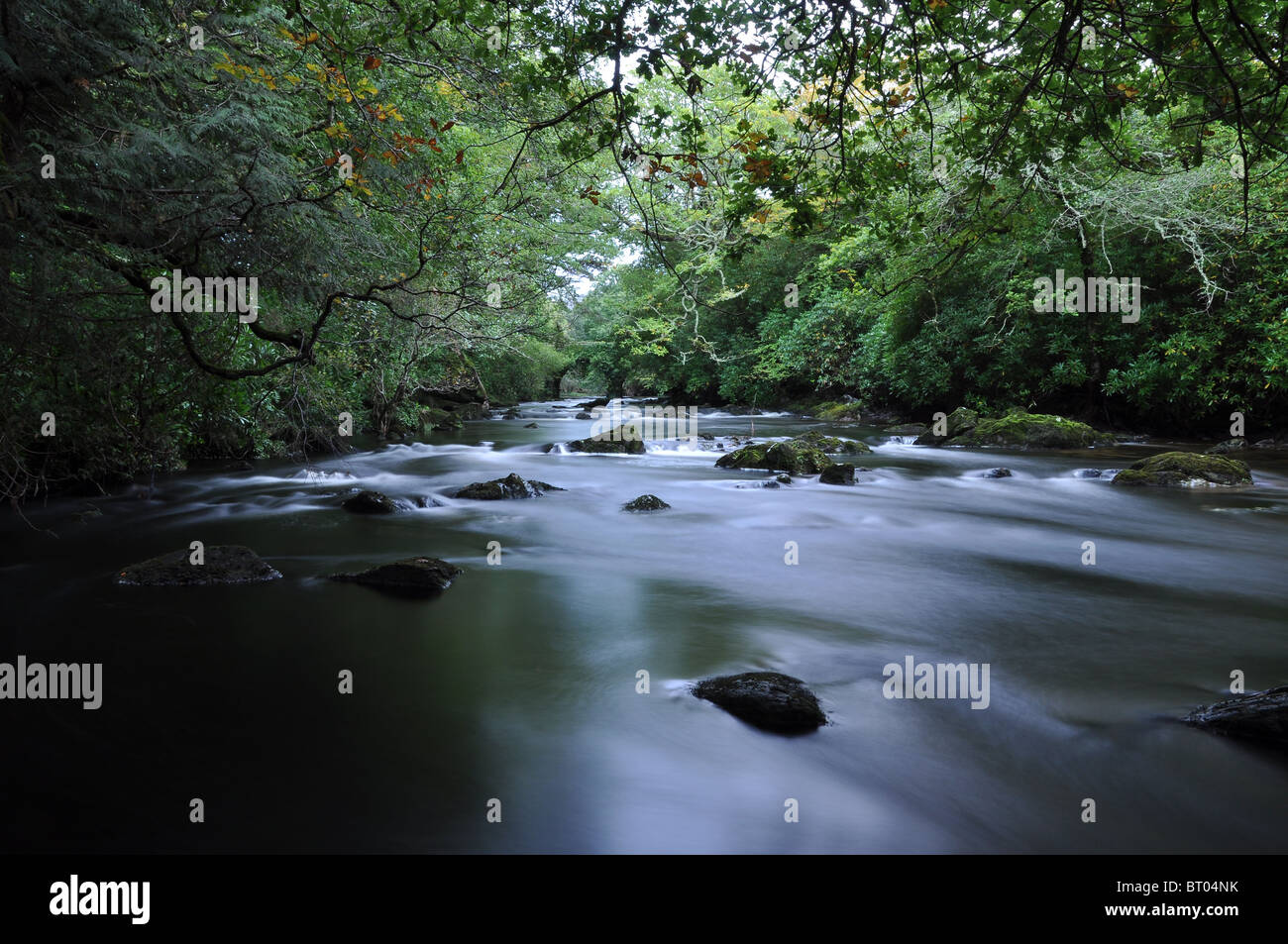 Waterfalls in lauragh beara cork ireland Stock Photo - Alamy