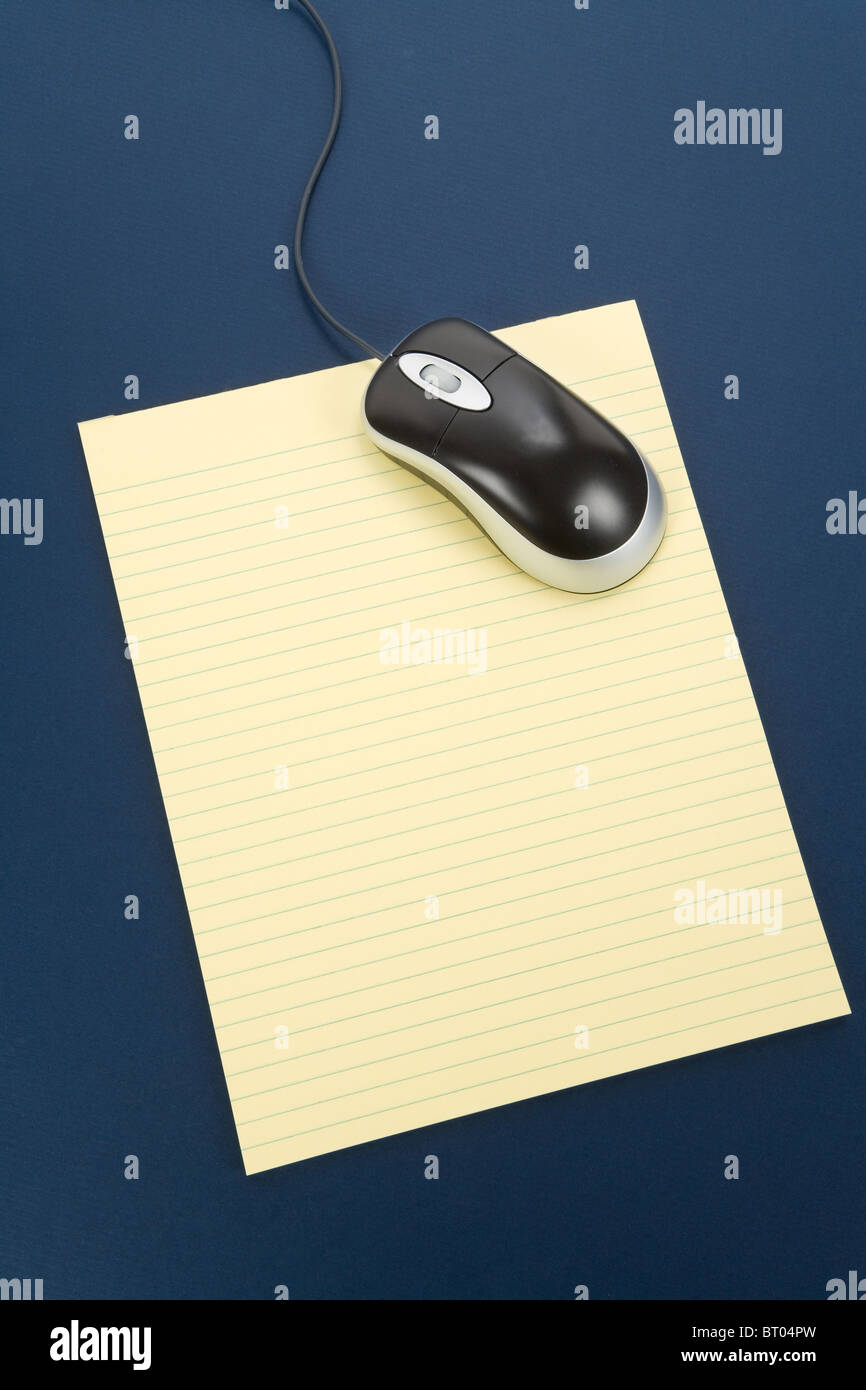 letter paper and computer mouse, concept of email Stock Photo - Alamy