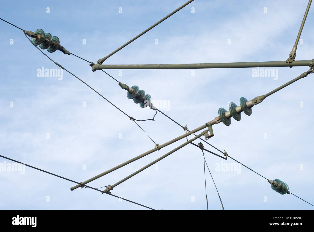 High Voltage Electrical Transmission for Public Transportation Stock ...