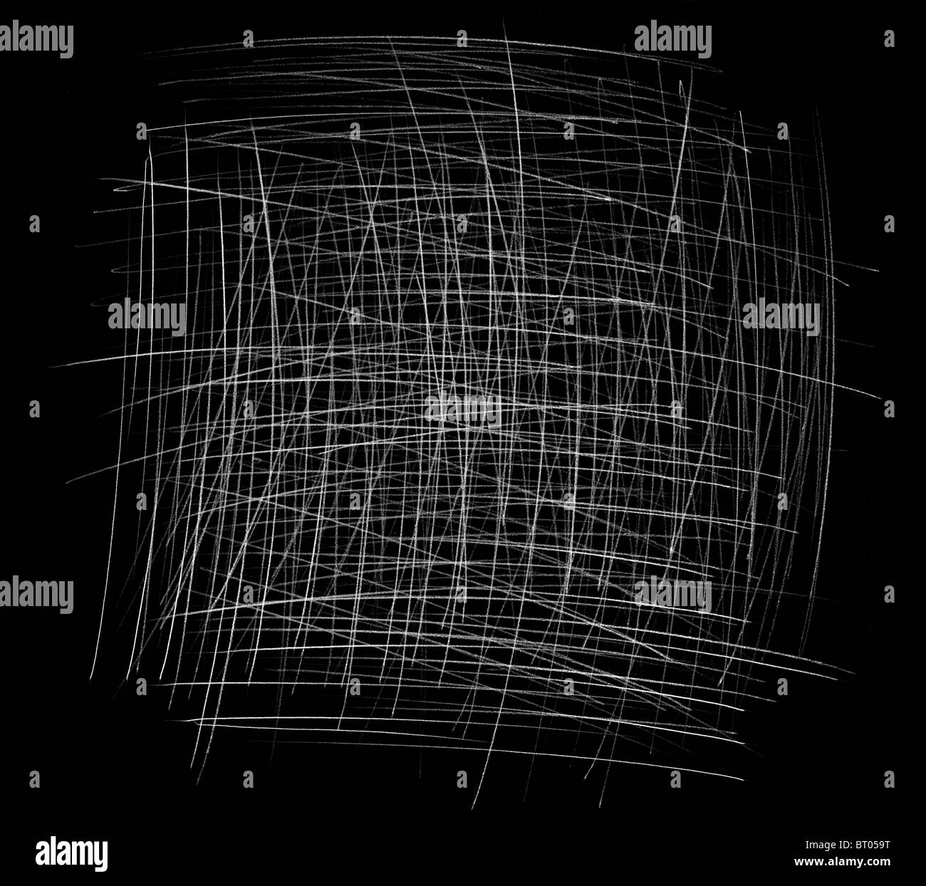 White scribbled lines on black paper Stock Photo - Alamy