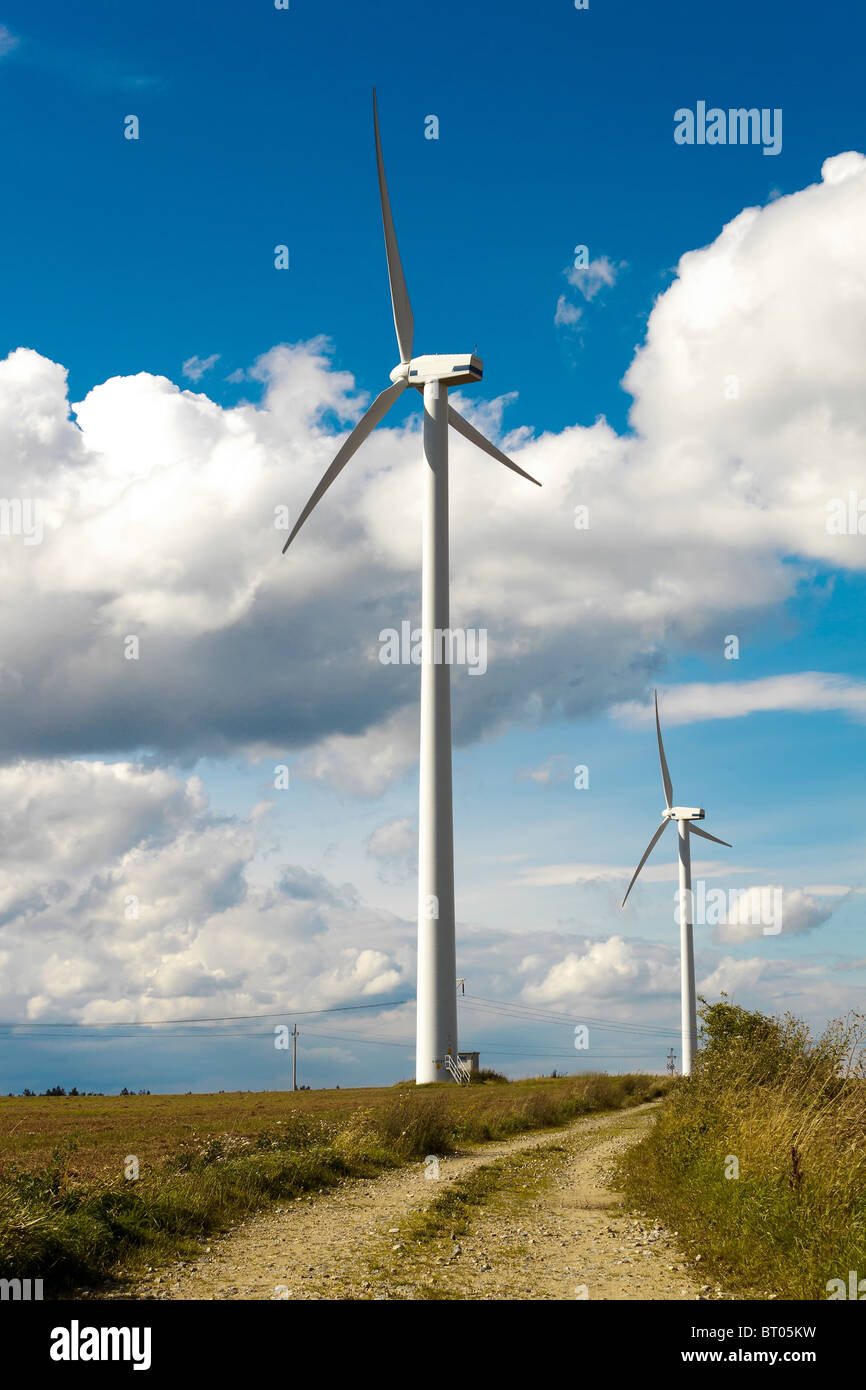 Wind Turbine - alternative and green energy source Stock Photo - Alamy