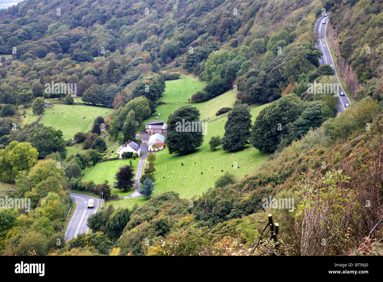 The A170 winds its way up Sutton Bank North Yorkshire England Stock ...