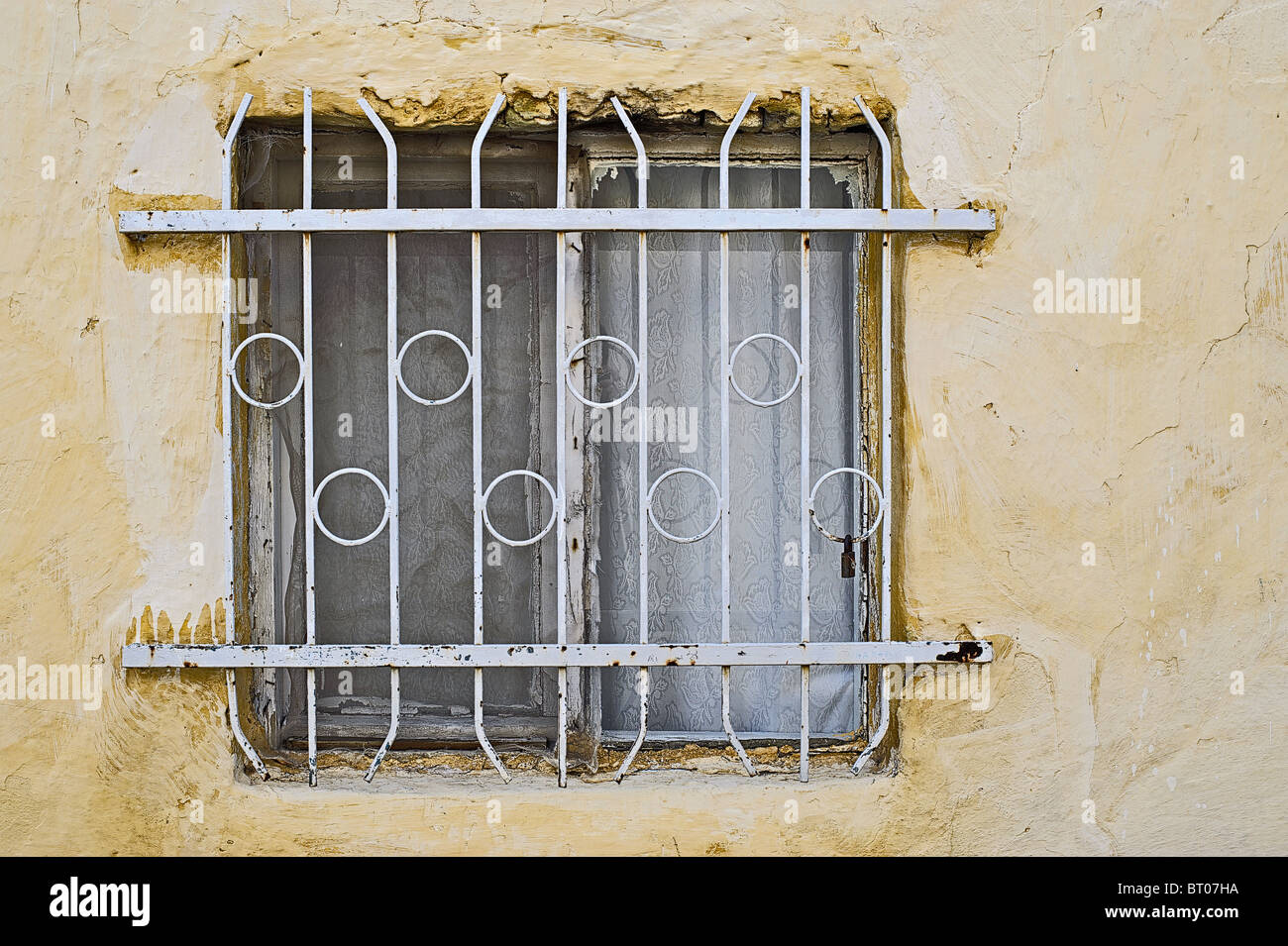 A barred window in the Turkish city of Izmir Stock Photo - Alamy