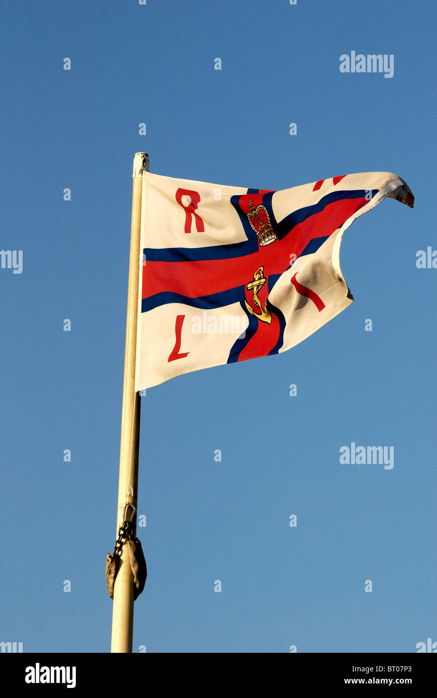 Royal National Lifeboat Institute flag Stock Photo - Alamy