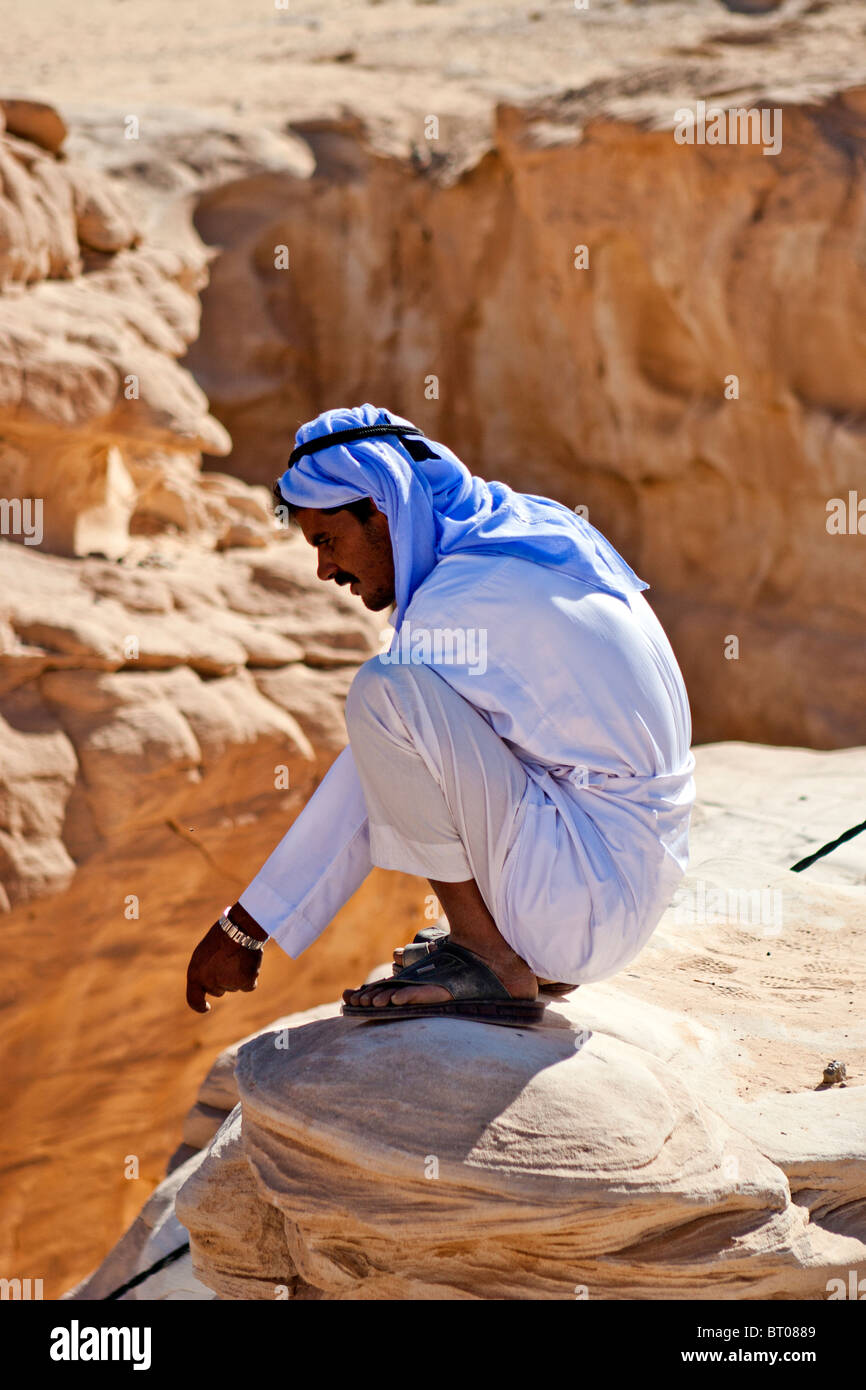 Bedouin man at the White Canyon, Sinai, Egypt Stock Photo - Alamy