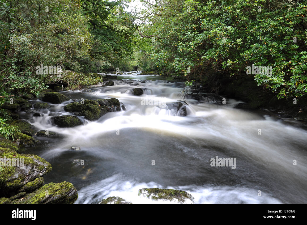 Waterfalls in lauragh beara cork ireland Stock Photo - Alamy