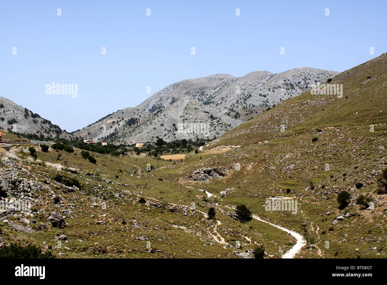 THE FOOTHILLS OF THE LEFKA ORI, WHITE MOUNTAINS AT IMBROSS ON THE GREEK ...