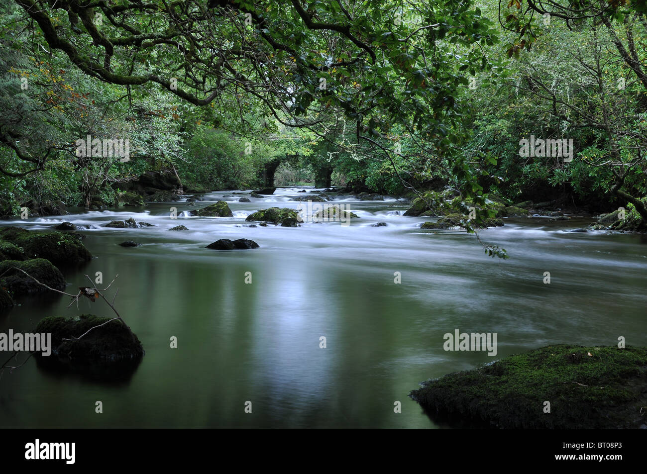 Waterfalls in lauragh beara cork ireland Stock Photo - Alamy