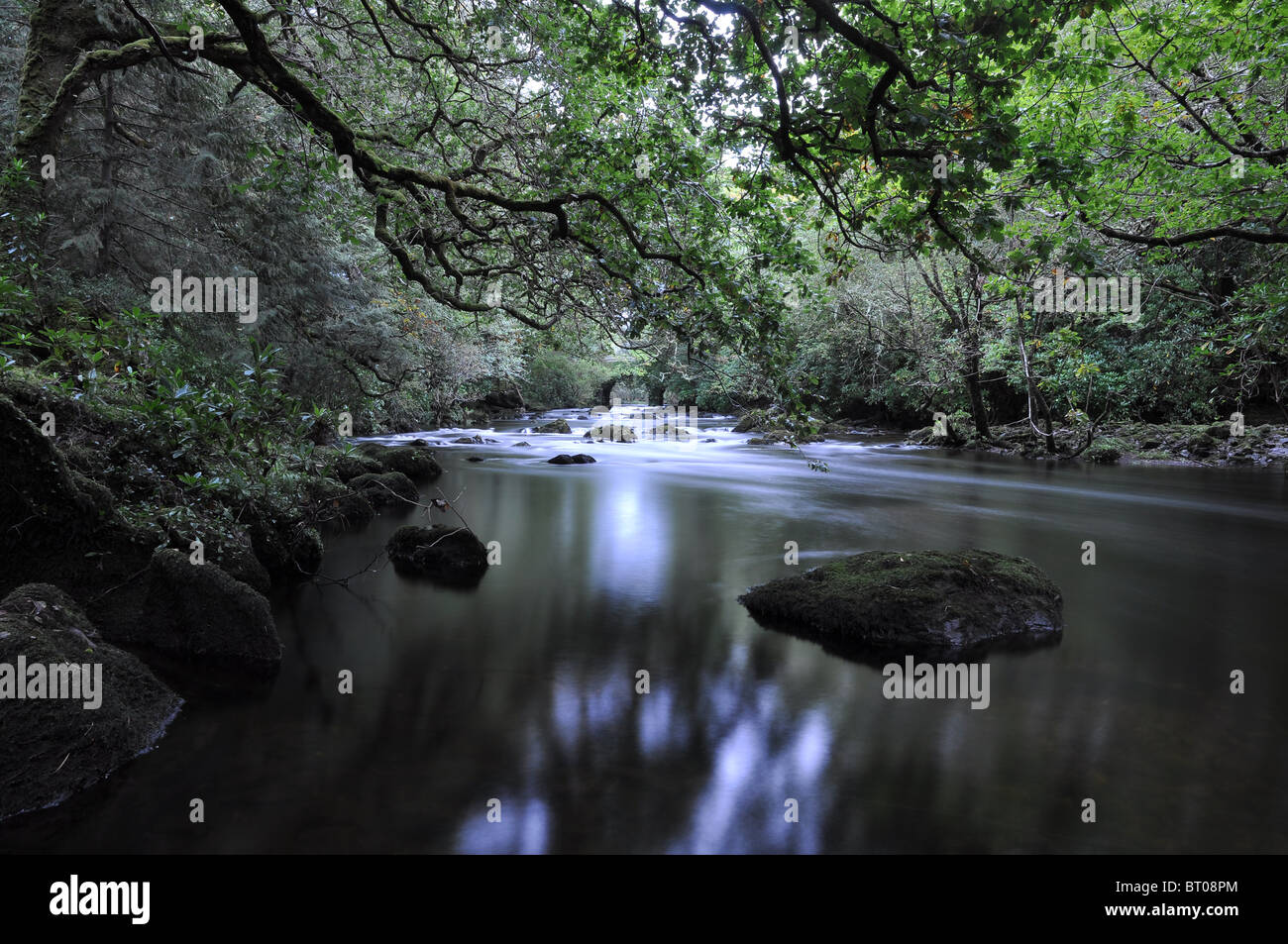 Waterfalls in lauragh beara cork ireland Stock Photo - Alamy