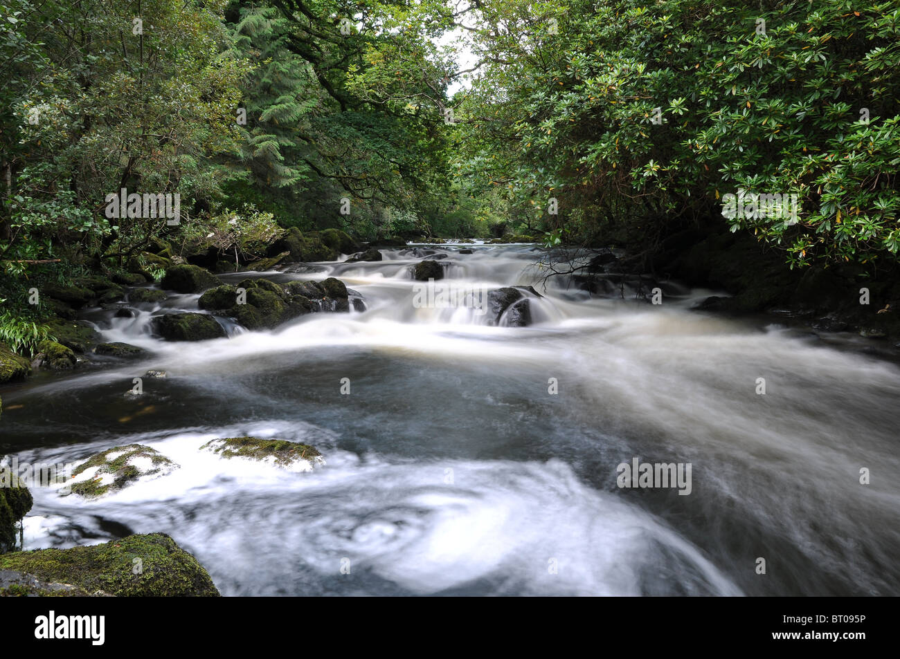 Waterfalls in lauragh beara cork ireland Stock Photo - Alamy