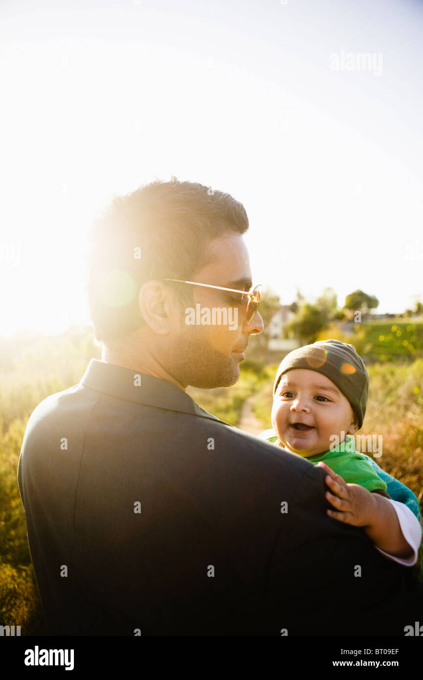 Asian boy father profile hi-res stock photography and images - Alamy