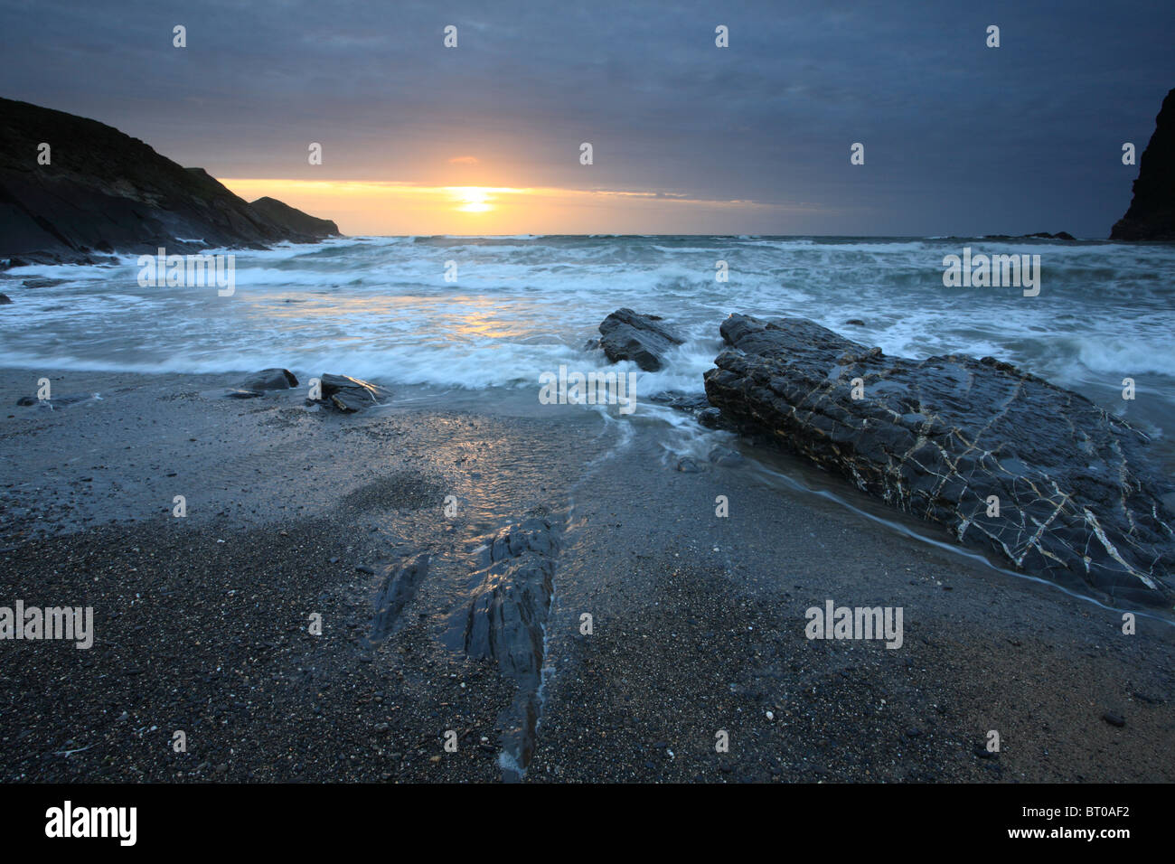 Crackington Haven Beach, North Cornwall, England, UK Stock Photo - Alamy