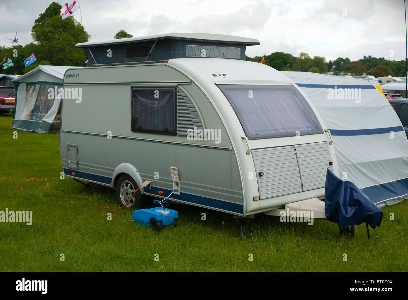 Kip Kompakt 2 berth touring caravan Stock Photo - Alamy