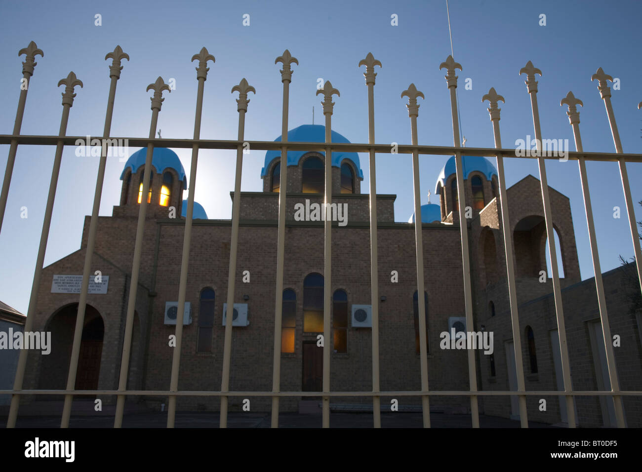 Metal Fence In front of Greek Orthodox Church in Adelaide Australia ...