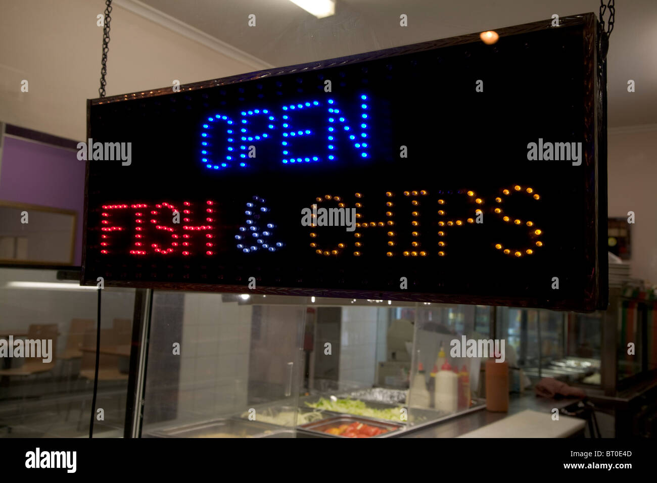 A Fish and Chips shop sign in Melbourne Australia Stock Photo - Alamy