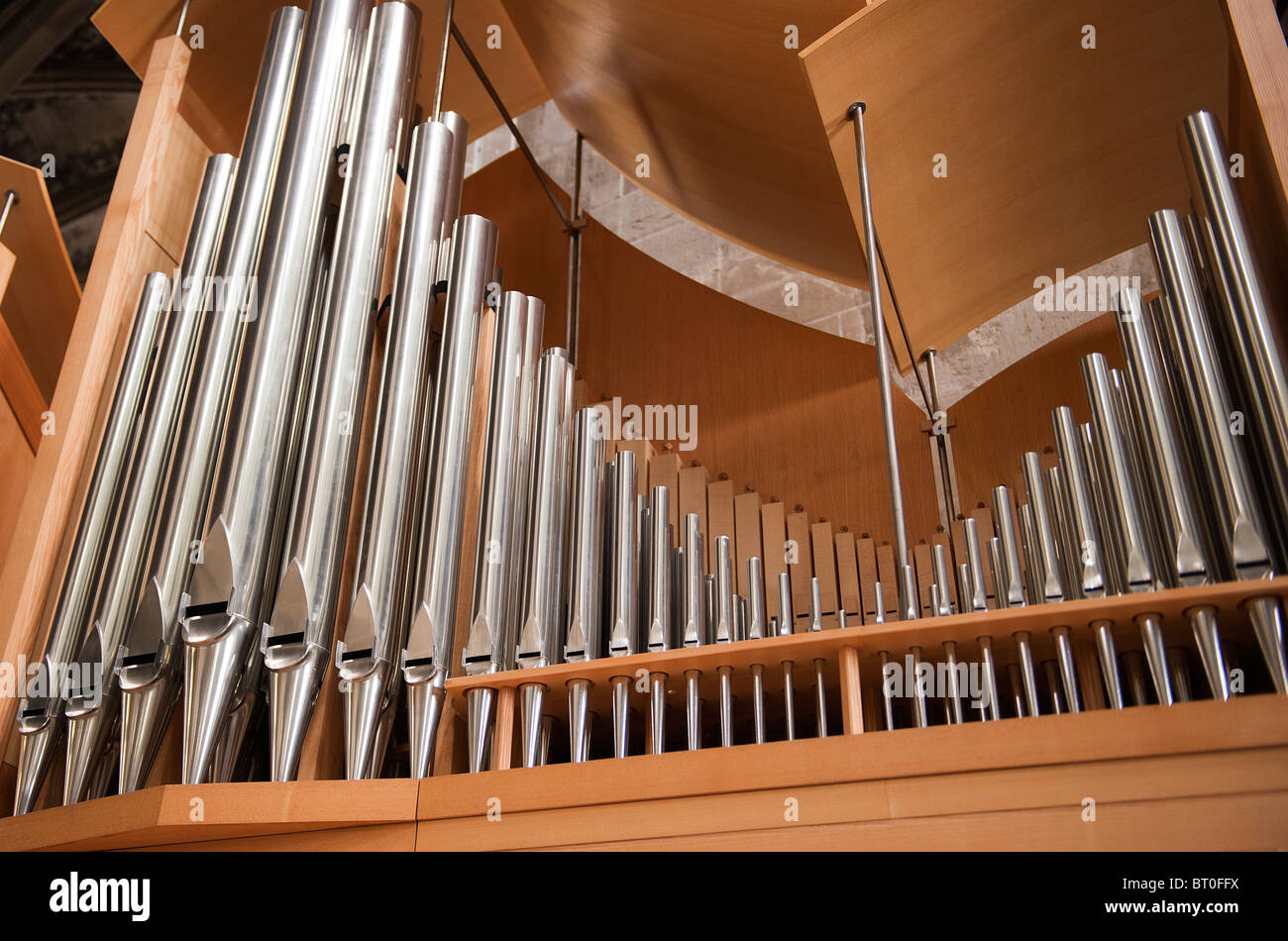 Pipe Organ in the Muenster of Berne (German: Berner Muenster), the ...