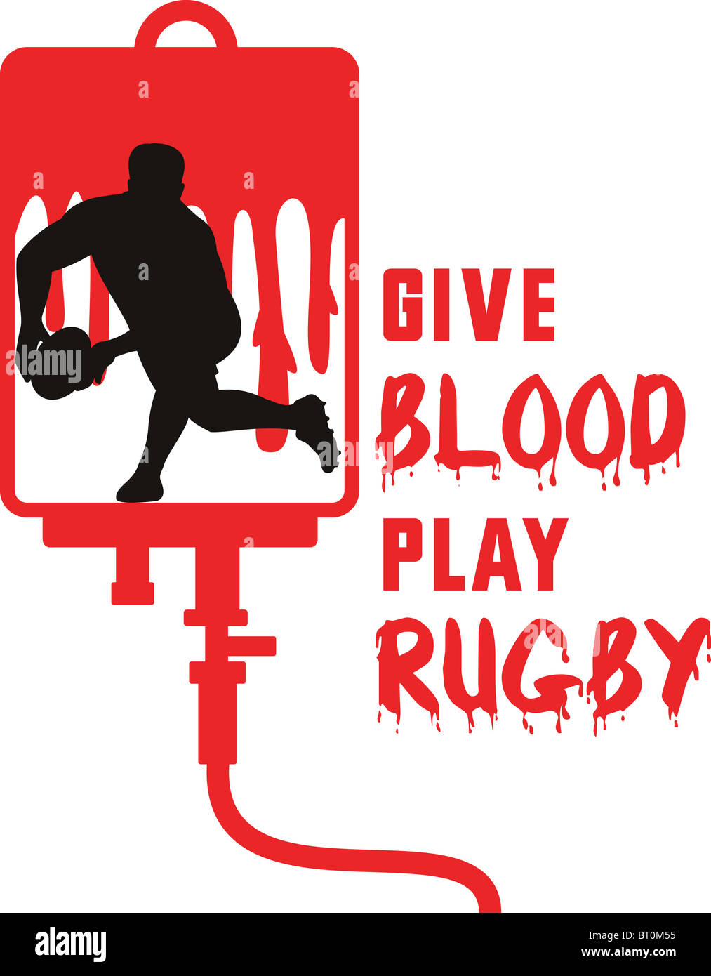 illustration of a Rugby player passing ball facing front silhouette ...