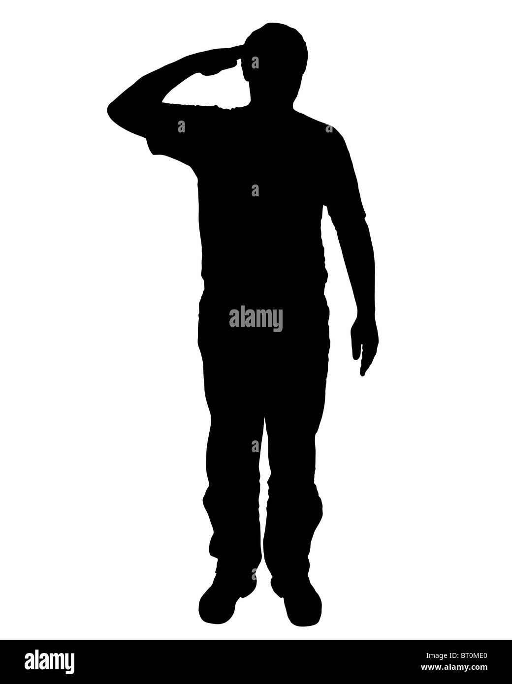 Military hand salute Black and White Stock Photos & Images - Alamy