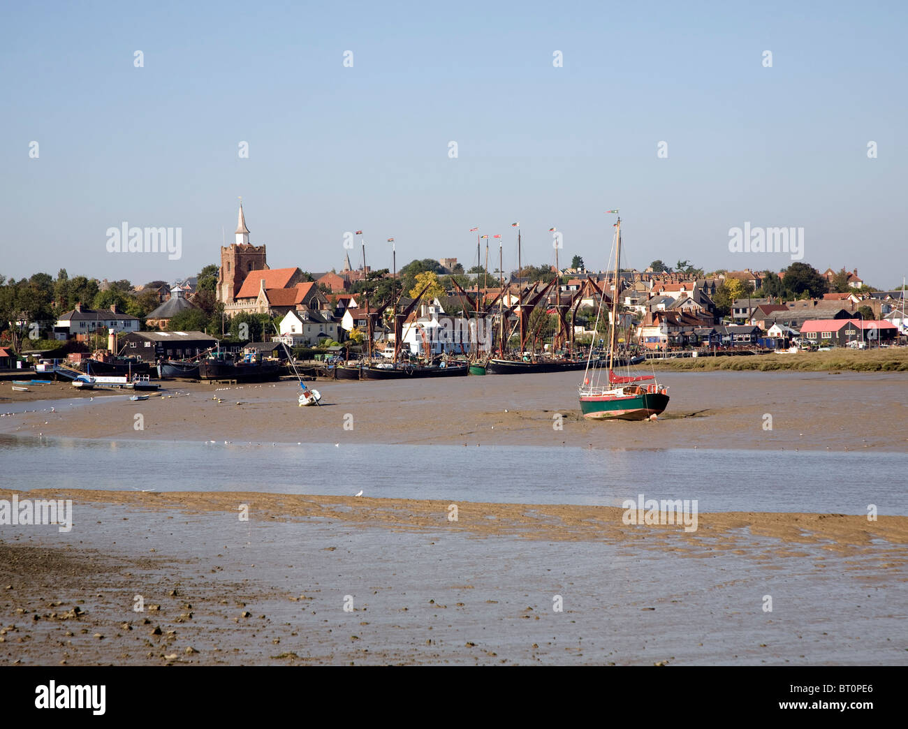 Hythe quay River Blackwater low tide Maldon Essex Stock Photo - Alamy