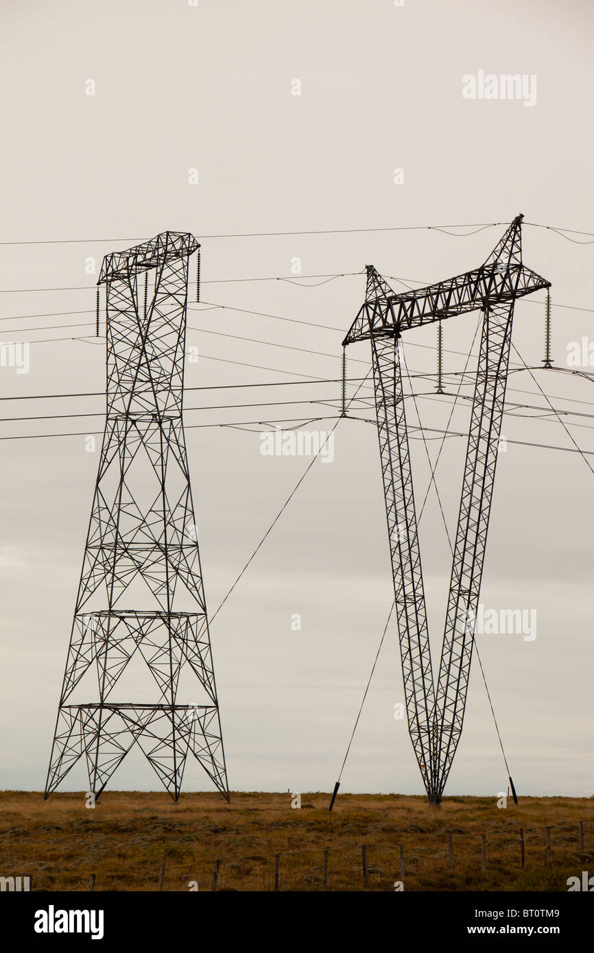 Electricity pylons in iceland hi-res stock photography and images - Alamy