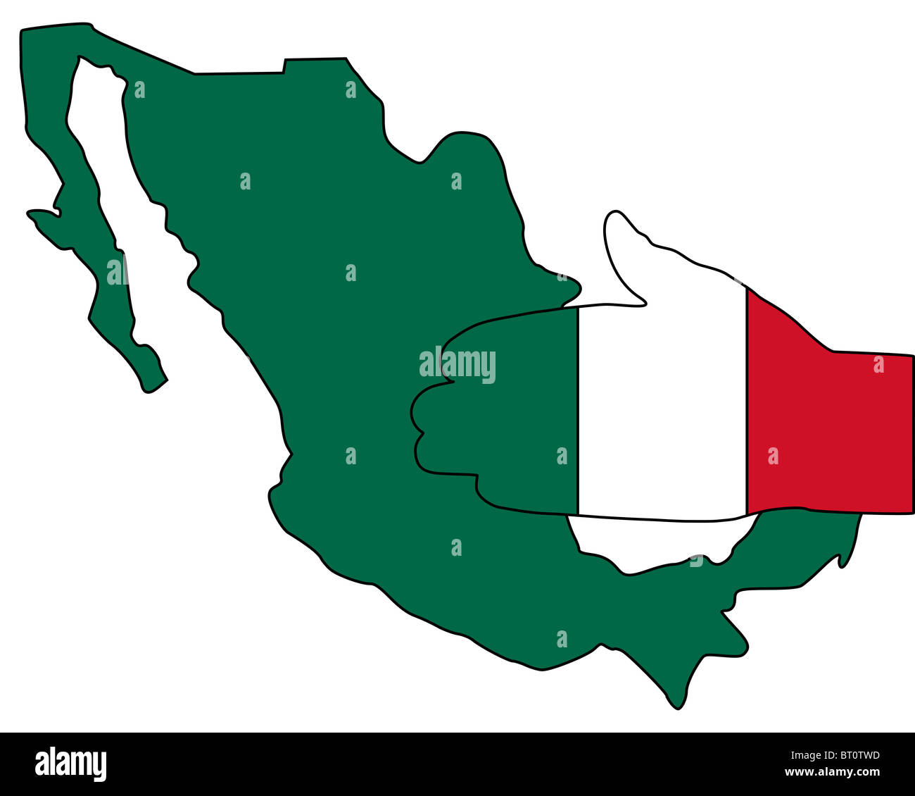 Mexico flag handshake hi-res stock photography and images - Alamy