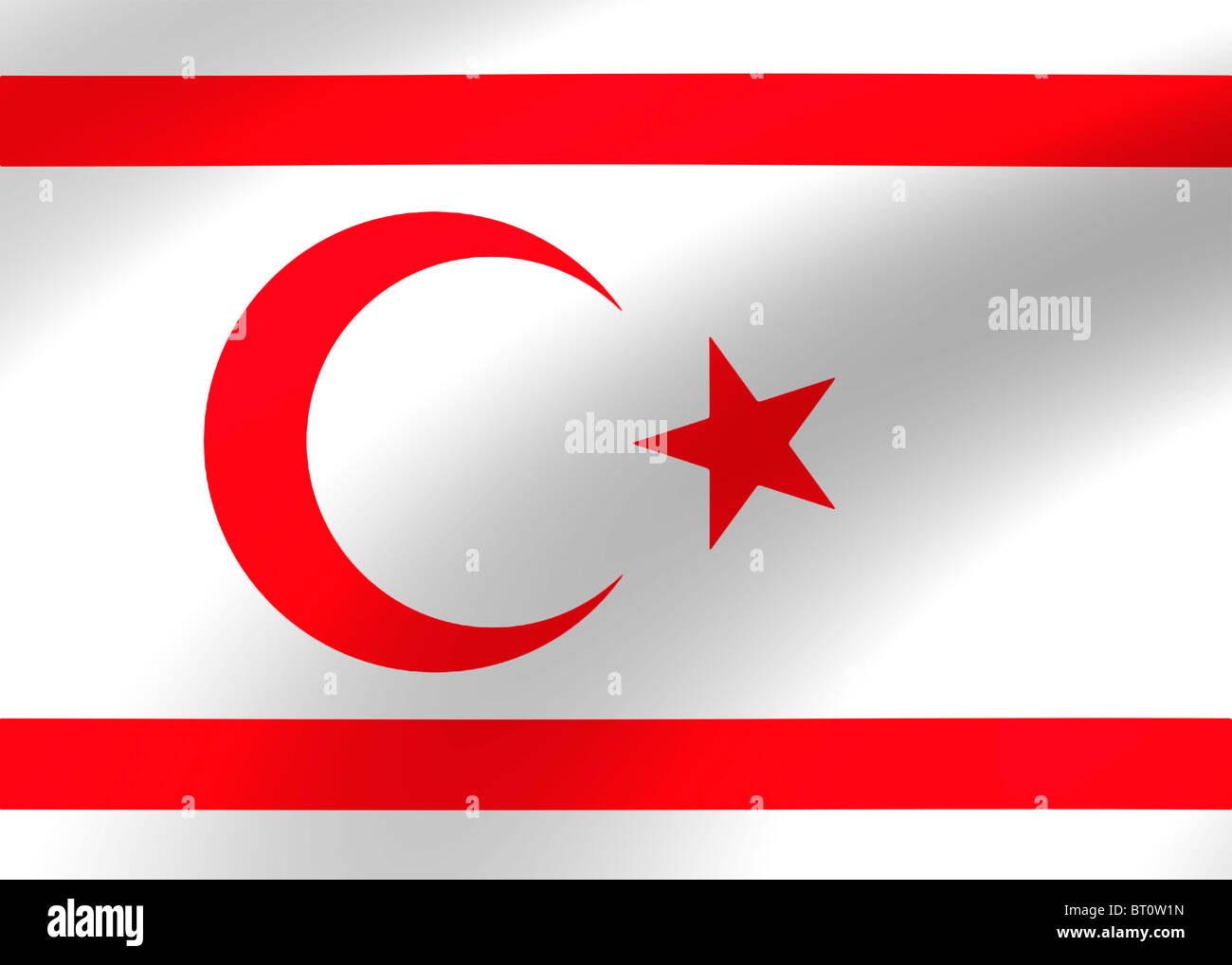 Northern Cyprus flag Stock Photo - Alamy