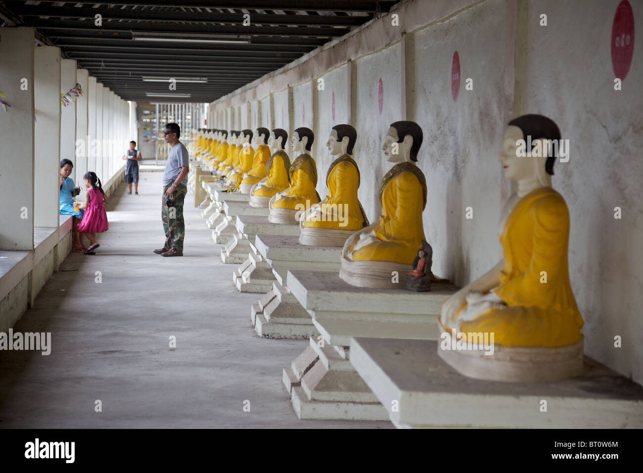 Figures dedicated to dead monks at Wat Tas Noi near Nakhon Si Thammerat ...