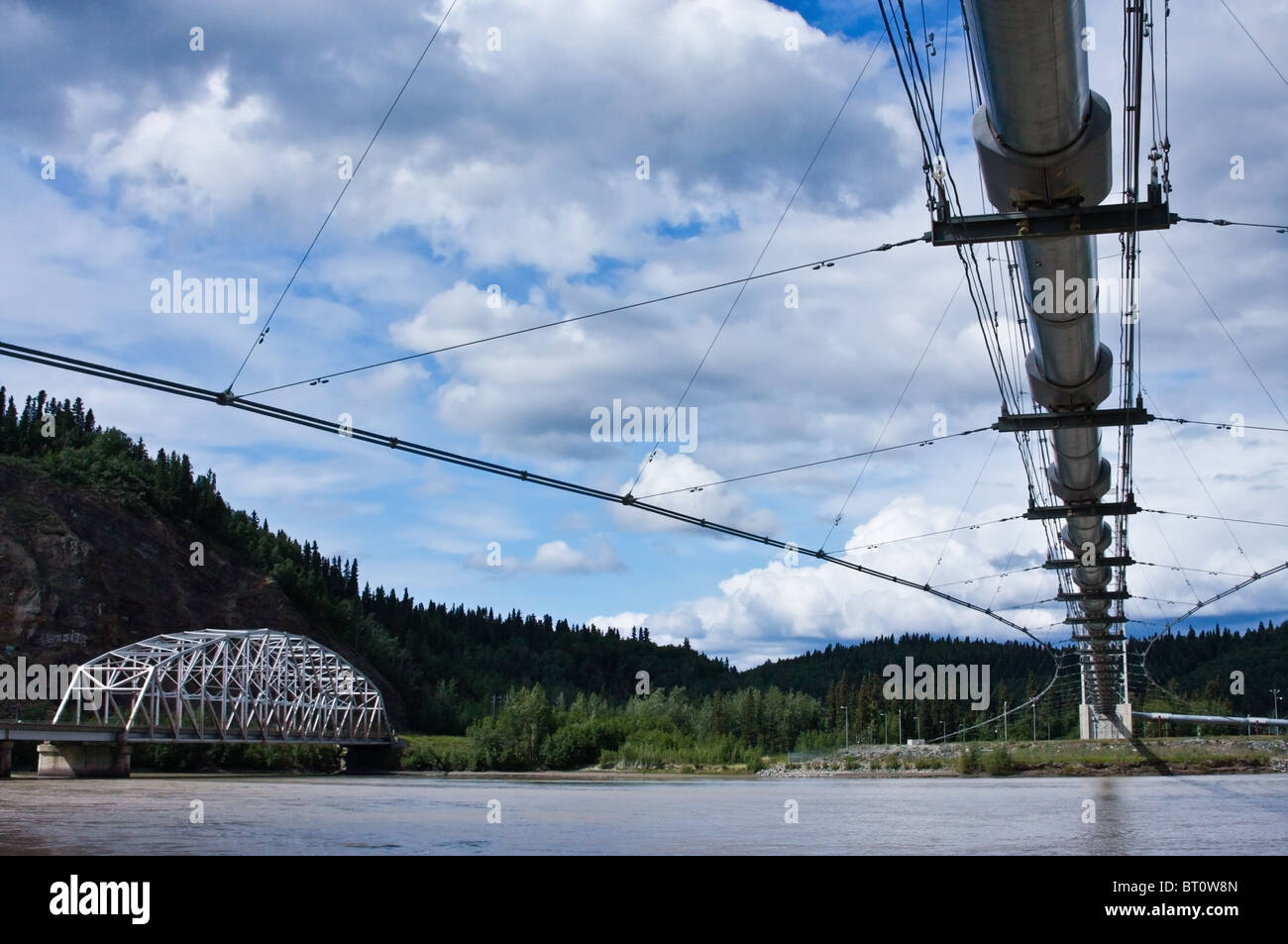 Trans-Alaska Pipeline and Bridge at Big Delta Stock Photo - Alamy