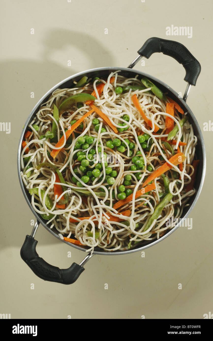 A noodle is a type of food with a thin and elongated shape made from ...