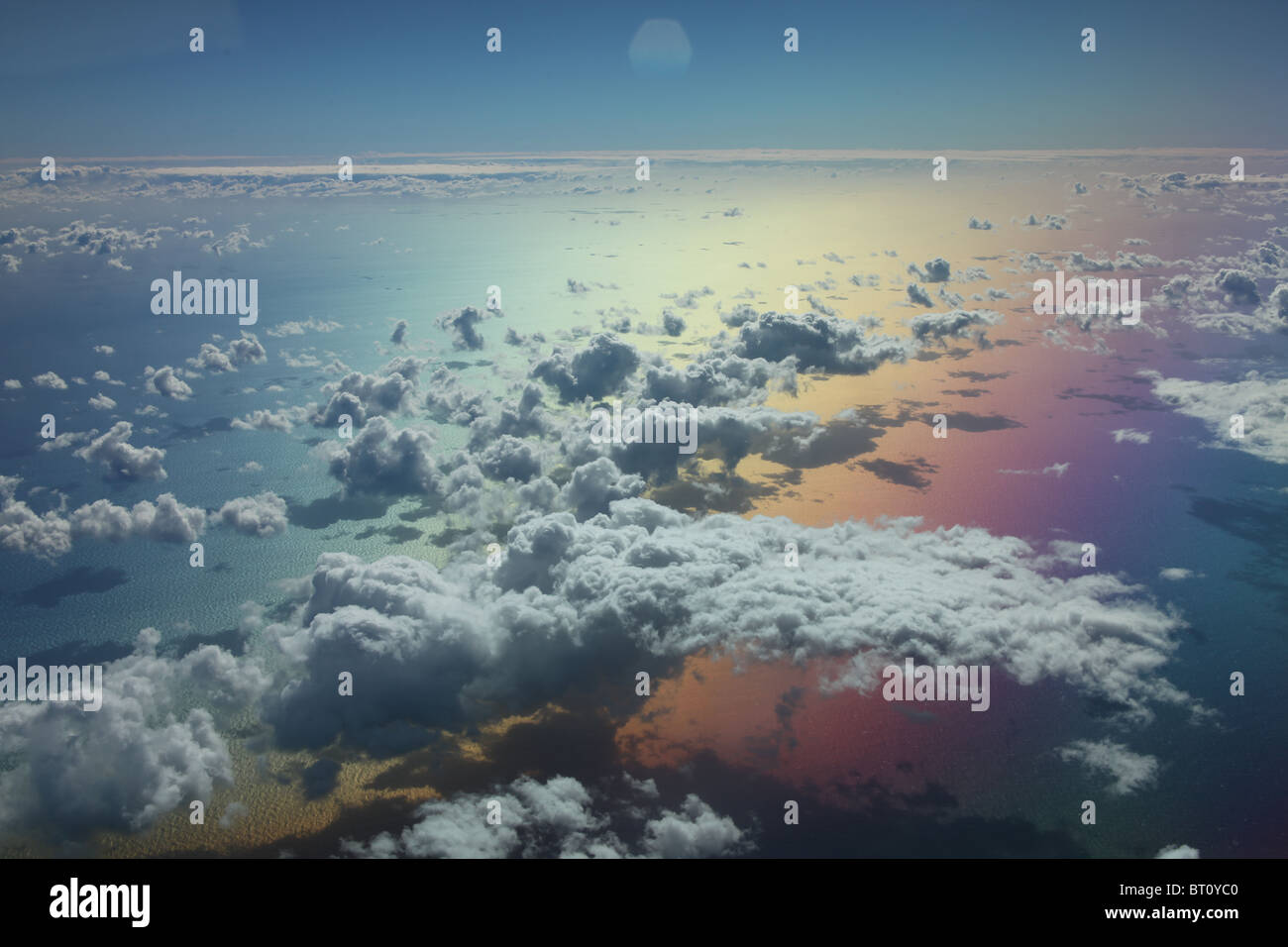 INDIAN OCEAN NEAR REUNION ISLAND FROM PLANE Stock Photo - Alamy