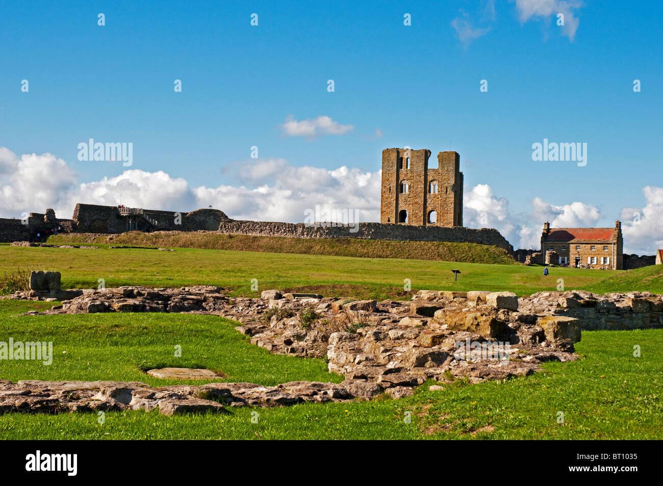 The ruins of the ancient Roman signal station in front of the Castle ...