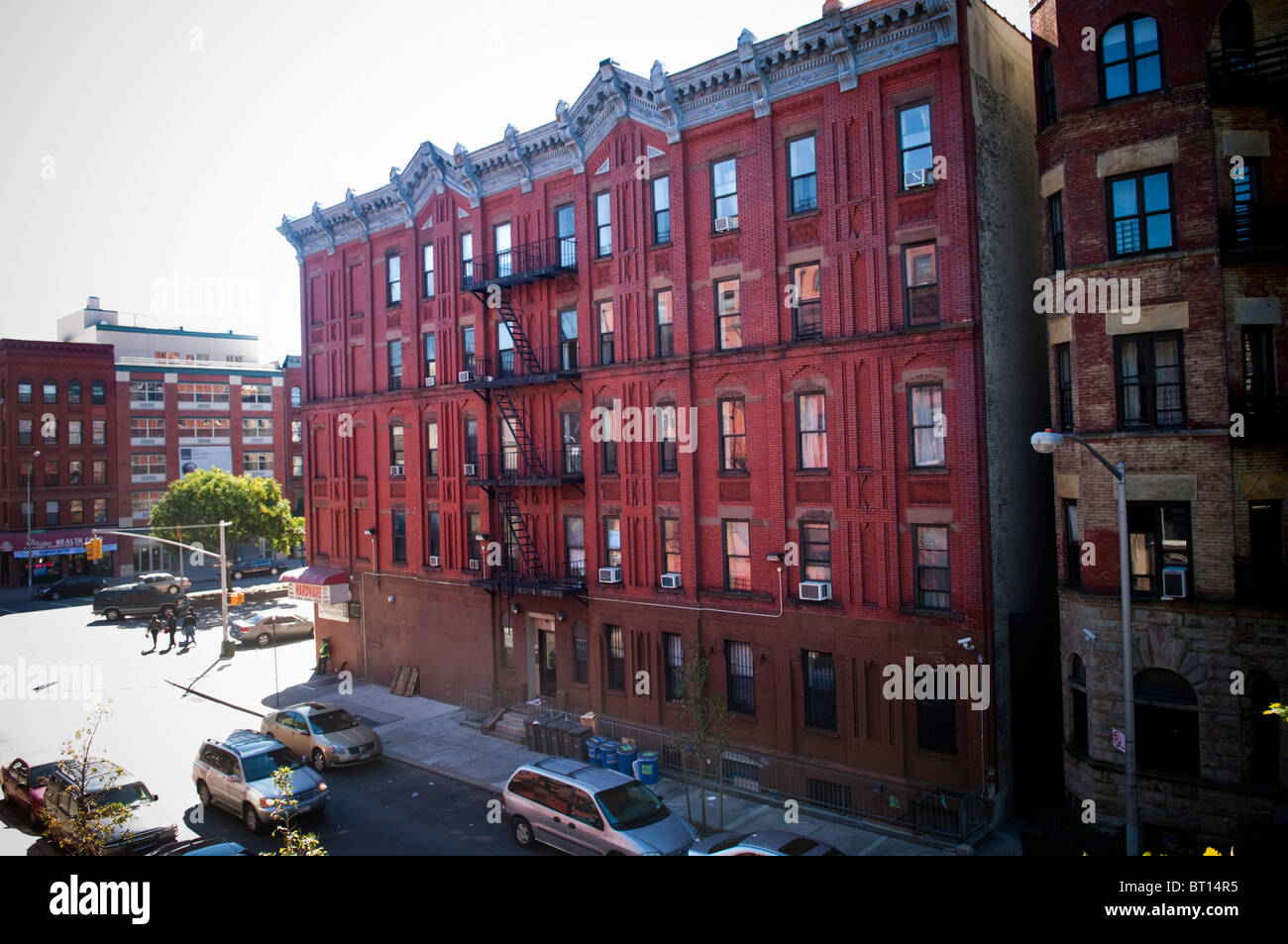A block in the Harlem neighborhood of New York on Friday, October 8 ...