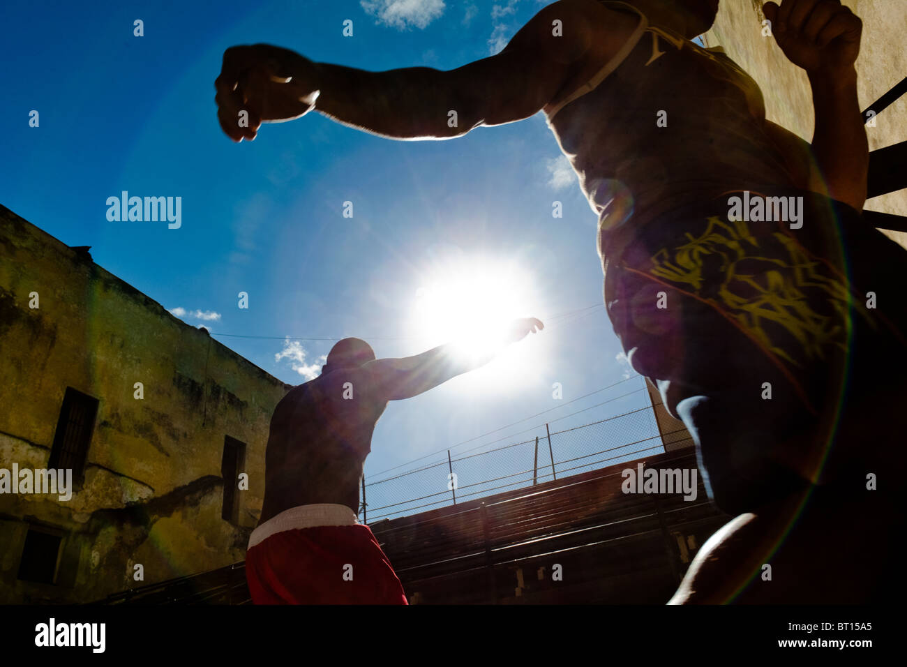 Cuban boxers train at Rafael Trejo boxing gym in the Old Havana, Cuba ...