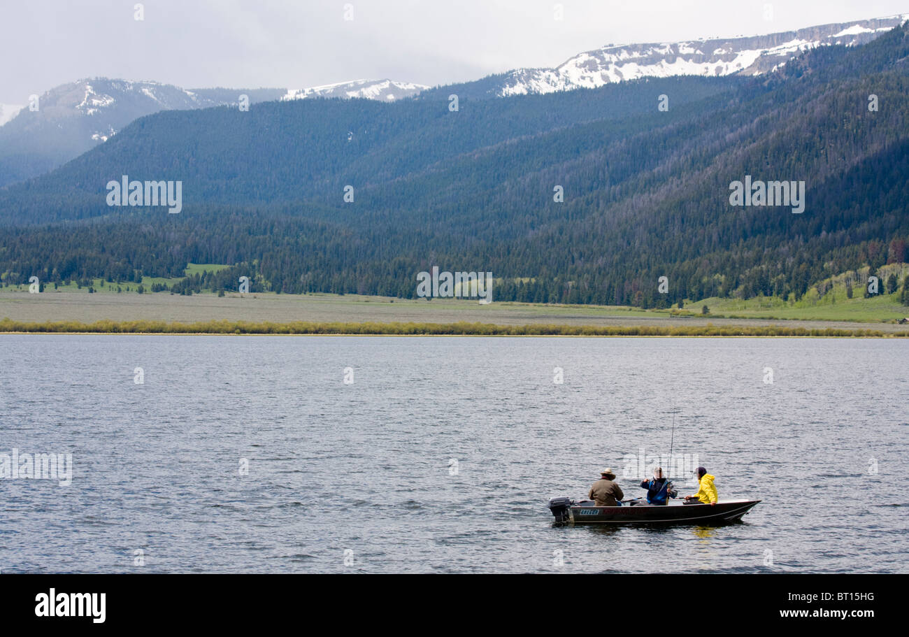 Fishing on Hebgen Lake, Montana, USA Stock Photo - Alamy
