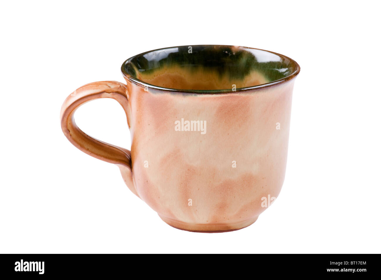 object on white - pottery cup close up Stock Photo - Alamy