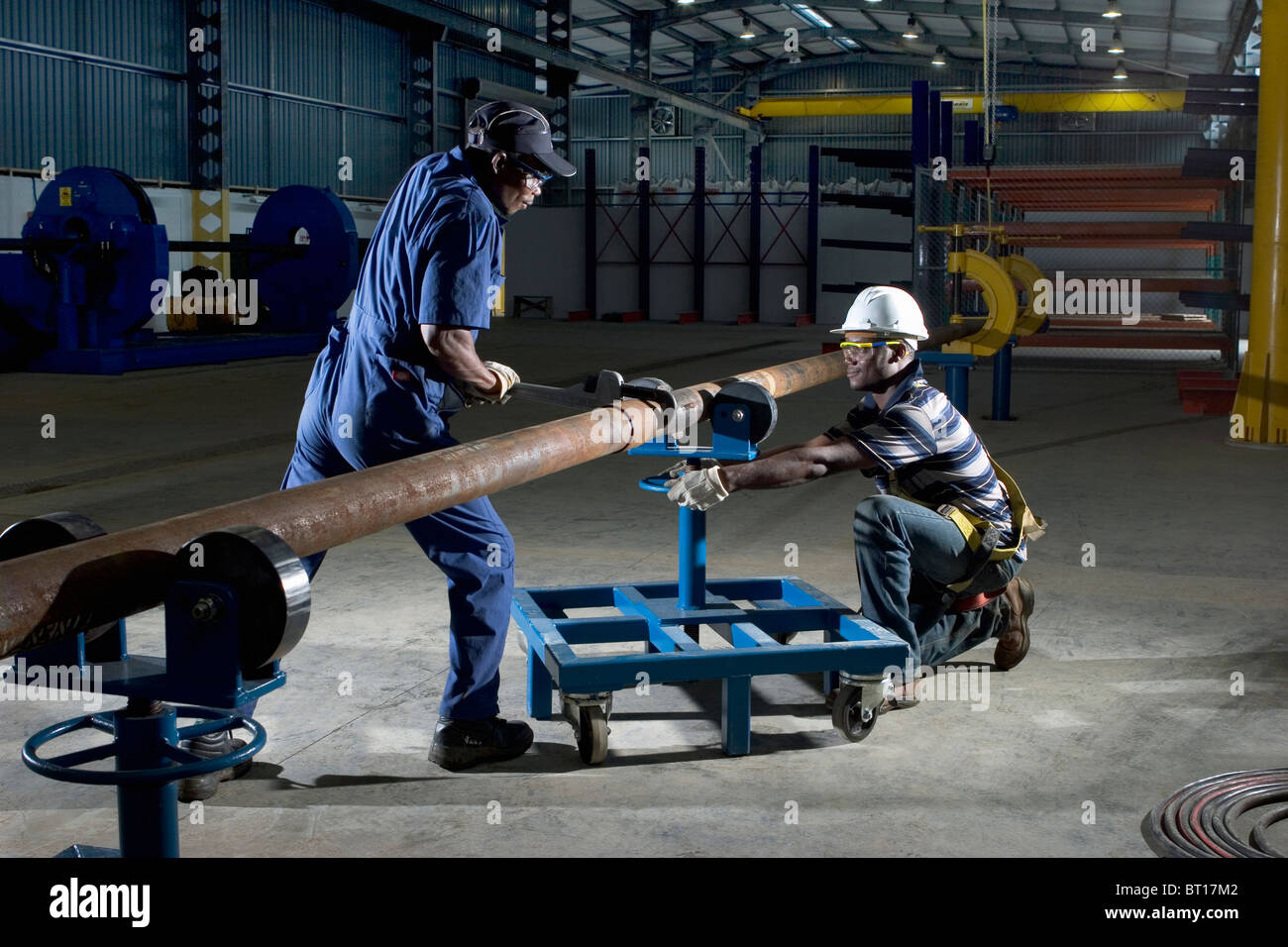 Luba Oil Freeport: Torquing up tubing pipe in workshop for space out on ...