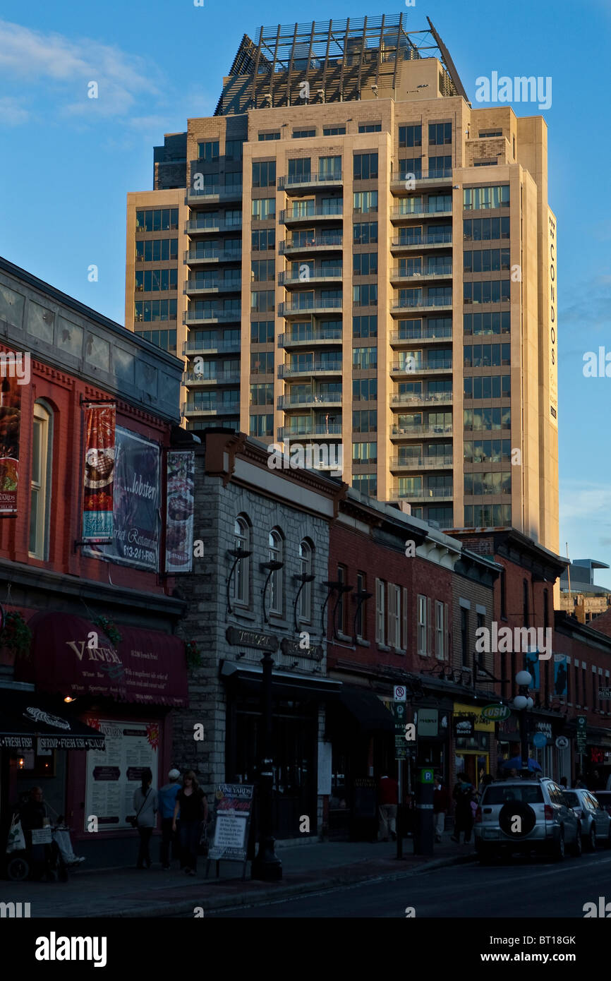 A luxurious condo building is seen behind the Ottawa ByWard market ...