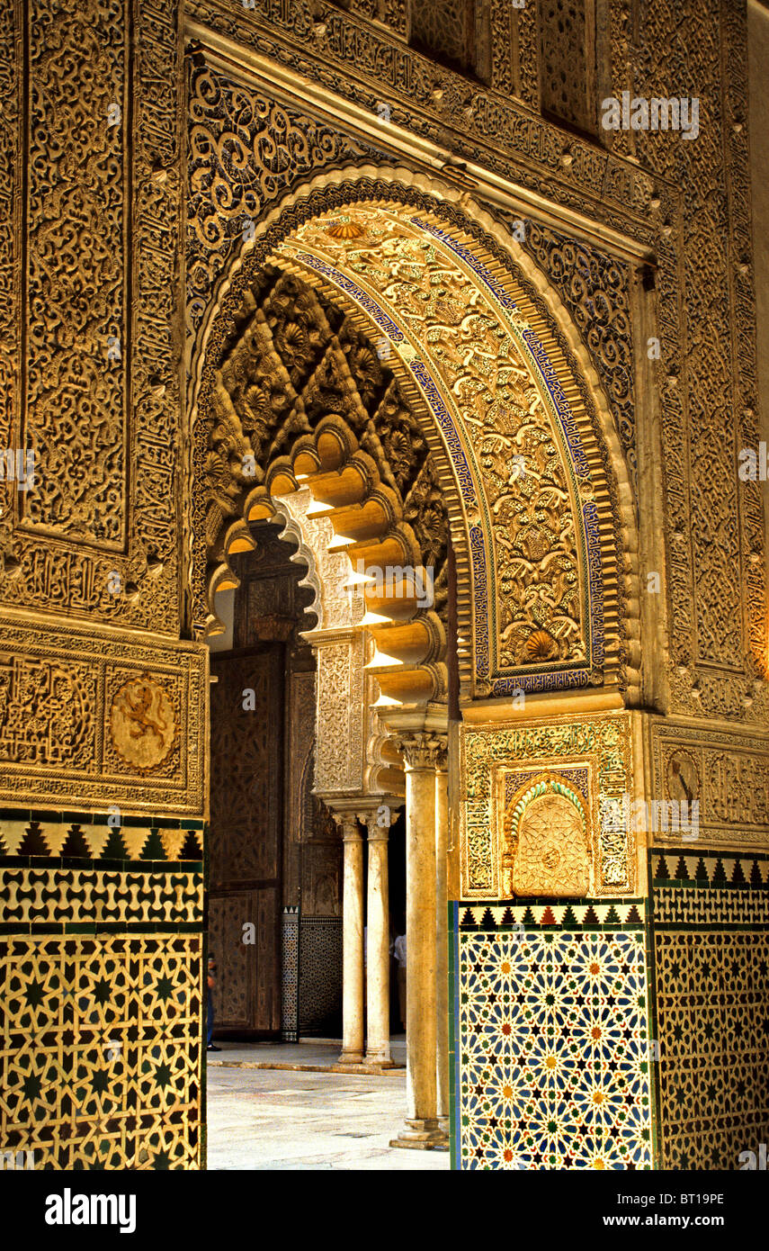 Alcazar Seville Spain Andalusia Royal Palace Moorish fort Stock Photo ...