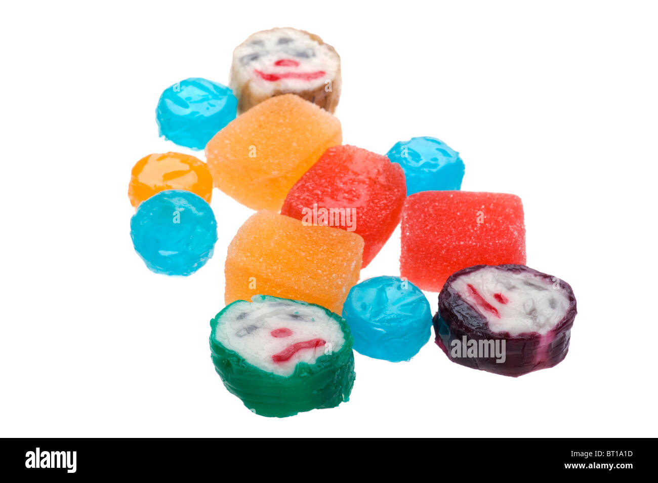 object on white - sweet candy close up Stock Photo - Alamy