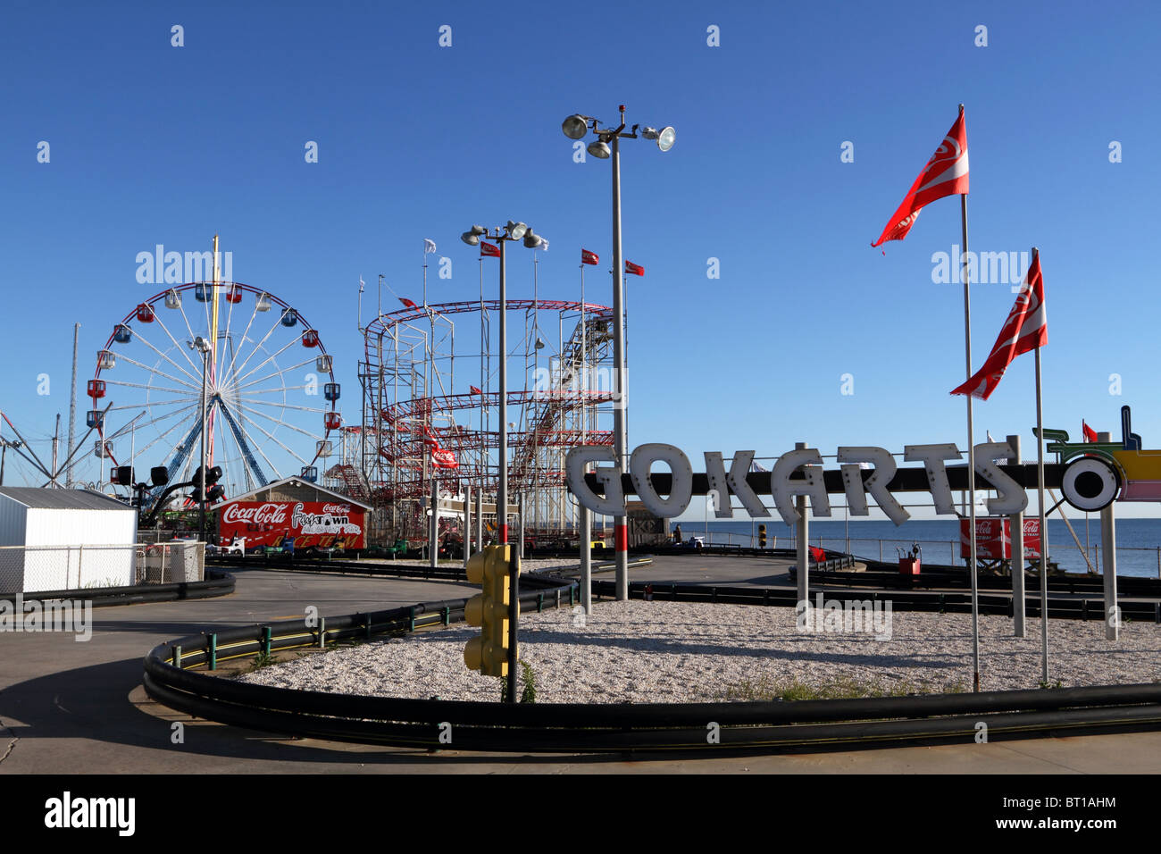 Seaside Heights Fun Town Amusement Pier with ferris wheel, small ...