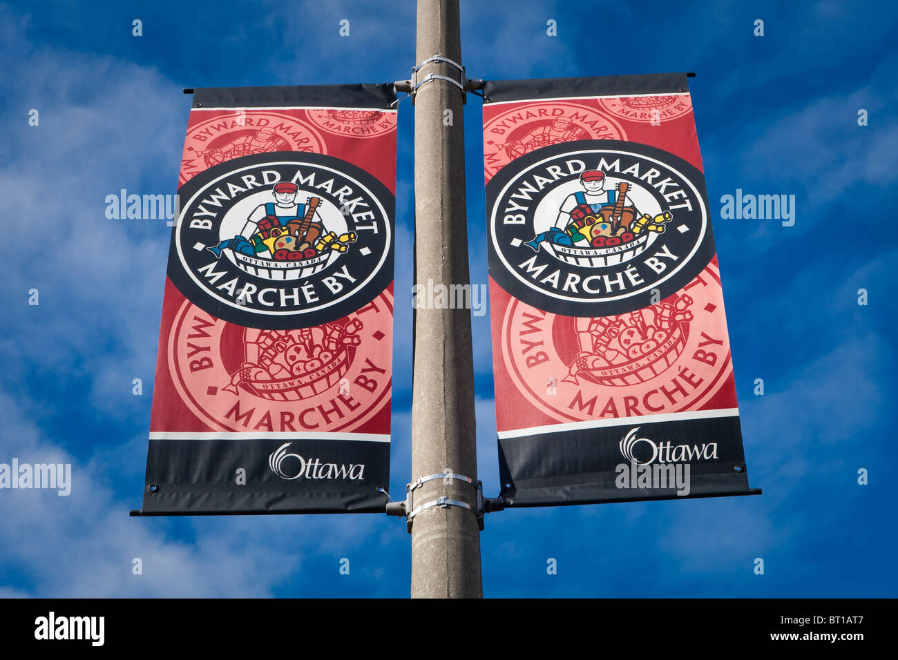 ByWard market advertisement banners are seen on rue William street In ...