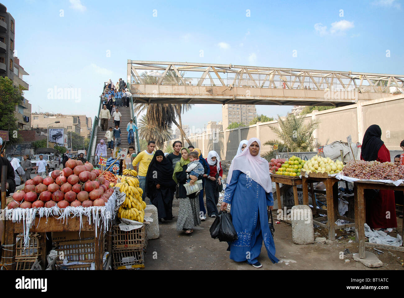 A market in Boulaq Dakrour, one of Cairo's largest informal areas Stock ...