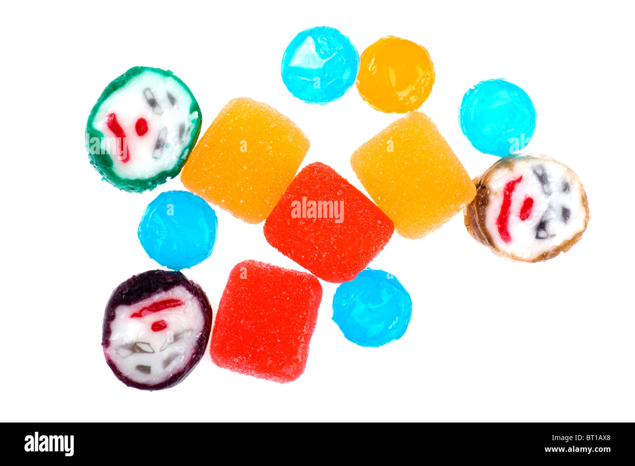 object on white - sweet candy close up Stock Photo - Alamy