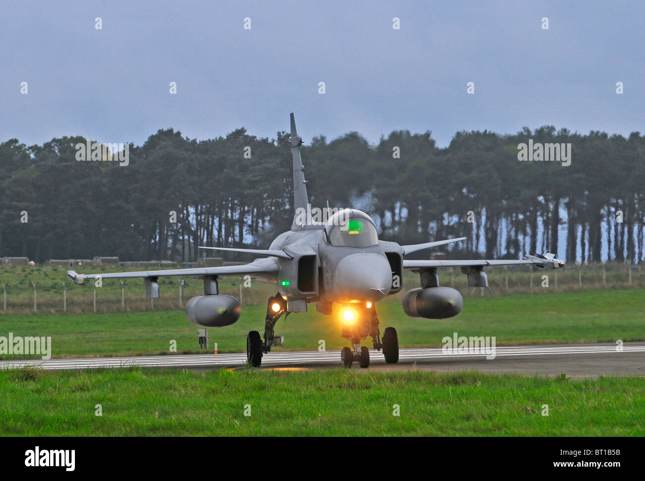 Saab JAS 39 Gripen single engined fast military Swedish jet fighter ...