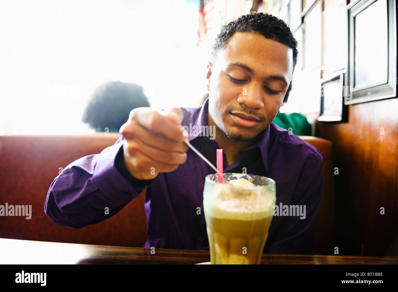 Diner booth hi-res stock photography and images - Alamy