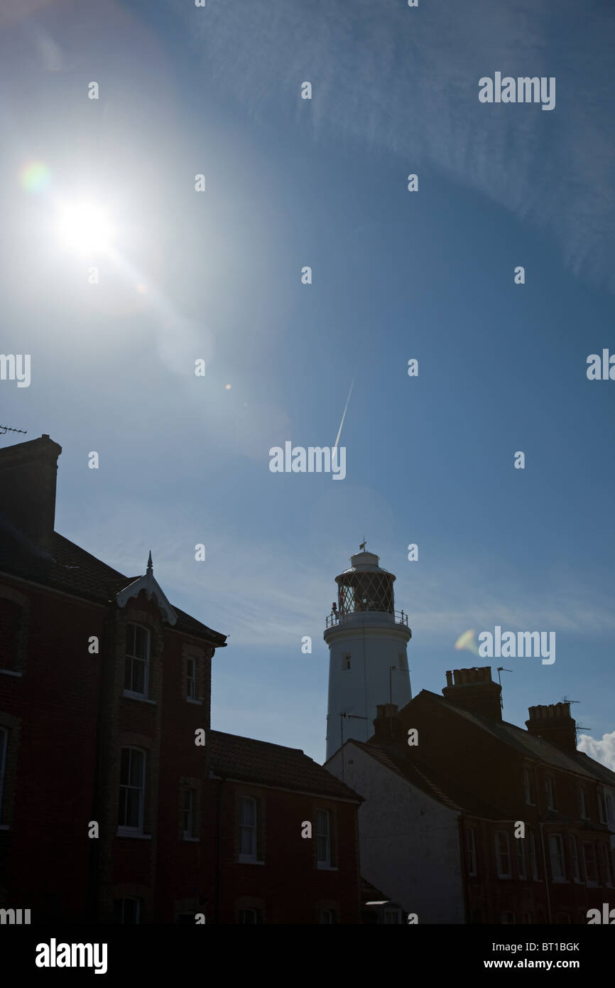 sun flare on Southwold lighthouse, Suffolk Stock Photo - Alamy