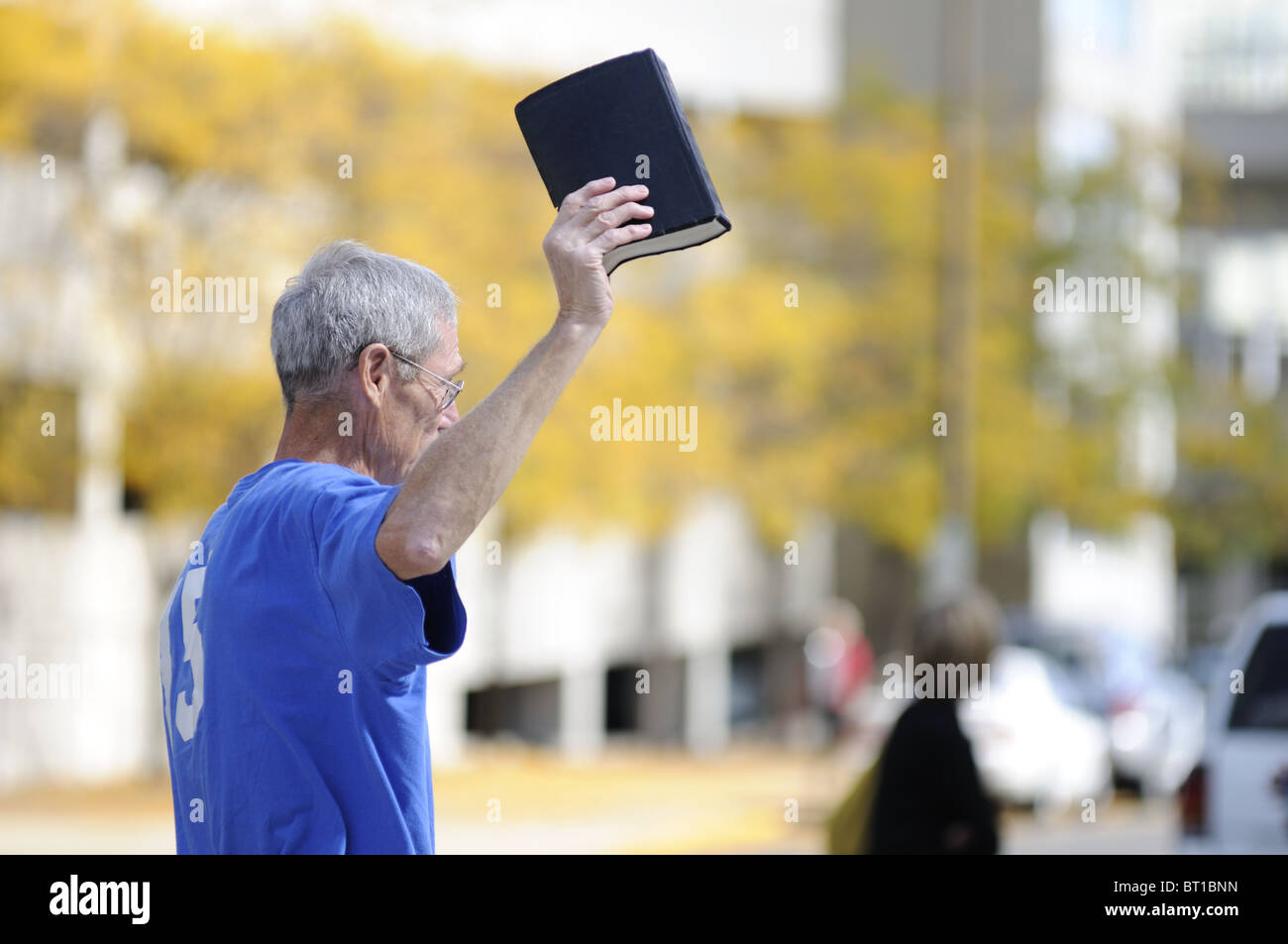 Street preaching in Fort Wayne Indiana Stock Photo - Alamy