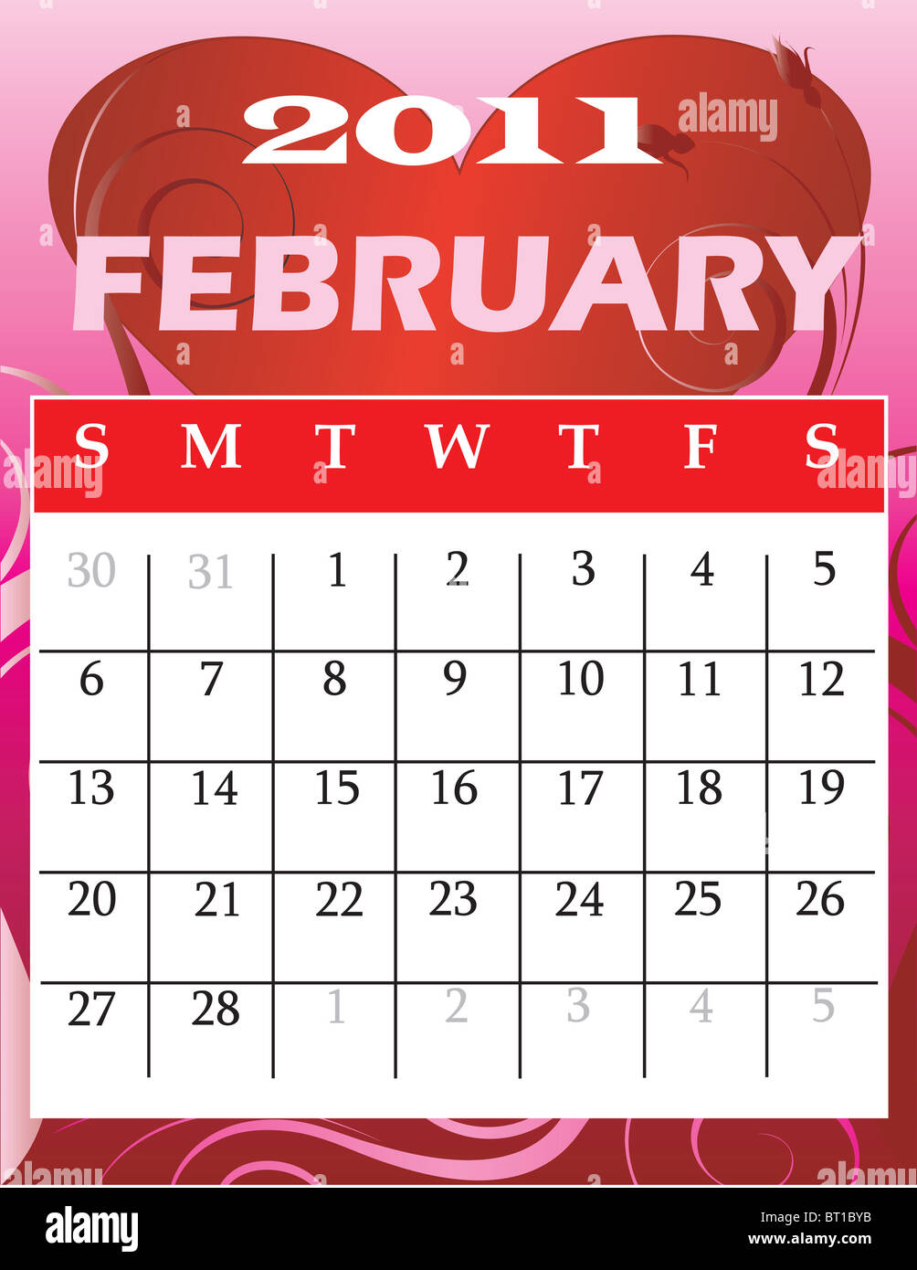 Illustration of 2011 Calendar with a monthly, I have all 12 months ...